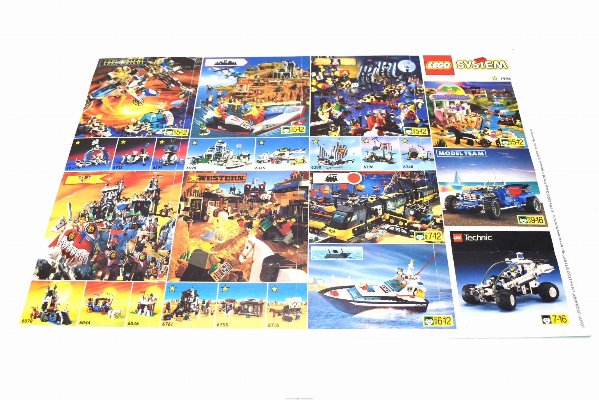 LEGO plakat ulotka Aquazone [1996] A4 Krecik Sklep z Marzeniami